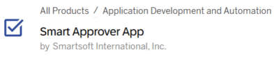 Smart Approver App - Smartsoft International Inc.
